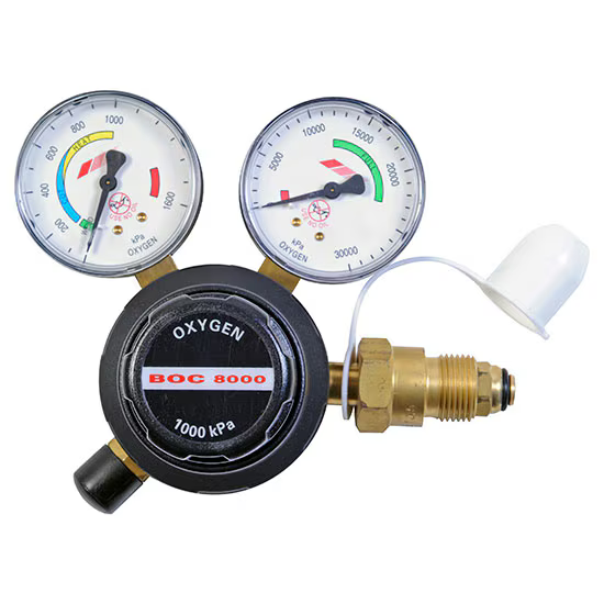 BOC 8000 Single Stage Oxygen Regulator: 1000 kPa - Side Inlet